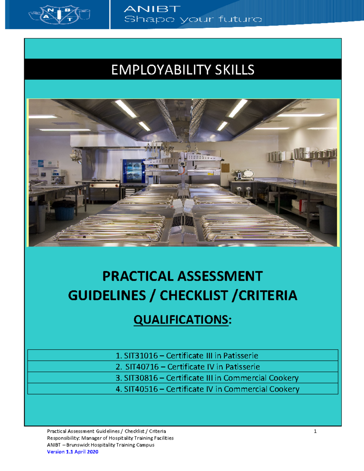SIT - Student Prac Ass Guidelines - Practical Assessment Guidelines ...