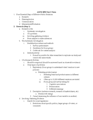 ADPR Lecture 16 - ADPR 3850 03/23/ Lecture 16 notes Managing ...