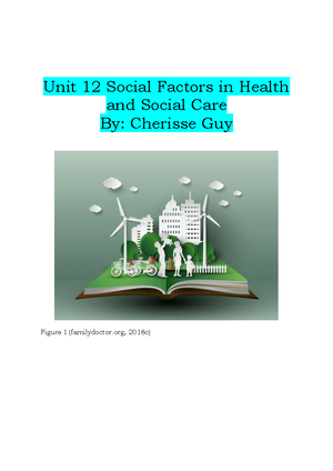 Unit 12 - Social Factors in Health and Social Care - Social Factors in ...
