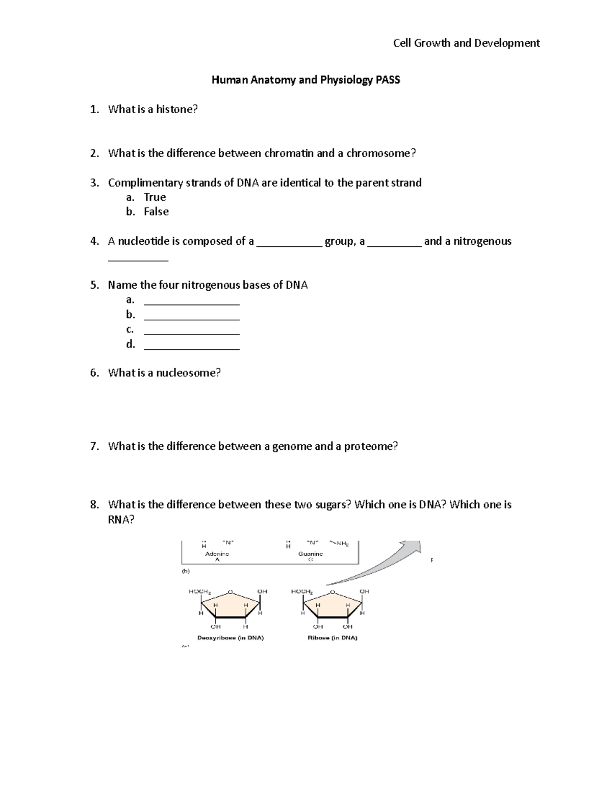 PASS AP Week 2 Session 2 - practice materials - Human Anatomy and ...
