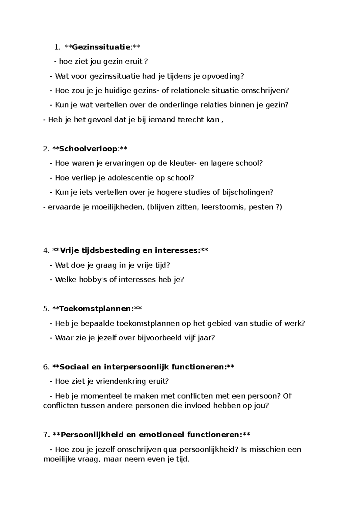 Vragenlijst-diagnostische-opdracht - Gezinssituatie: hoe ziet jou gezin ...