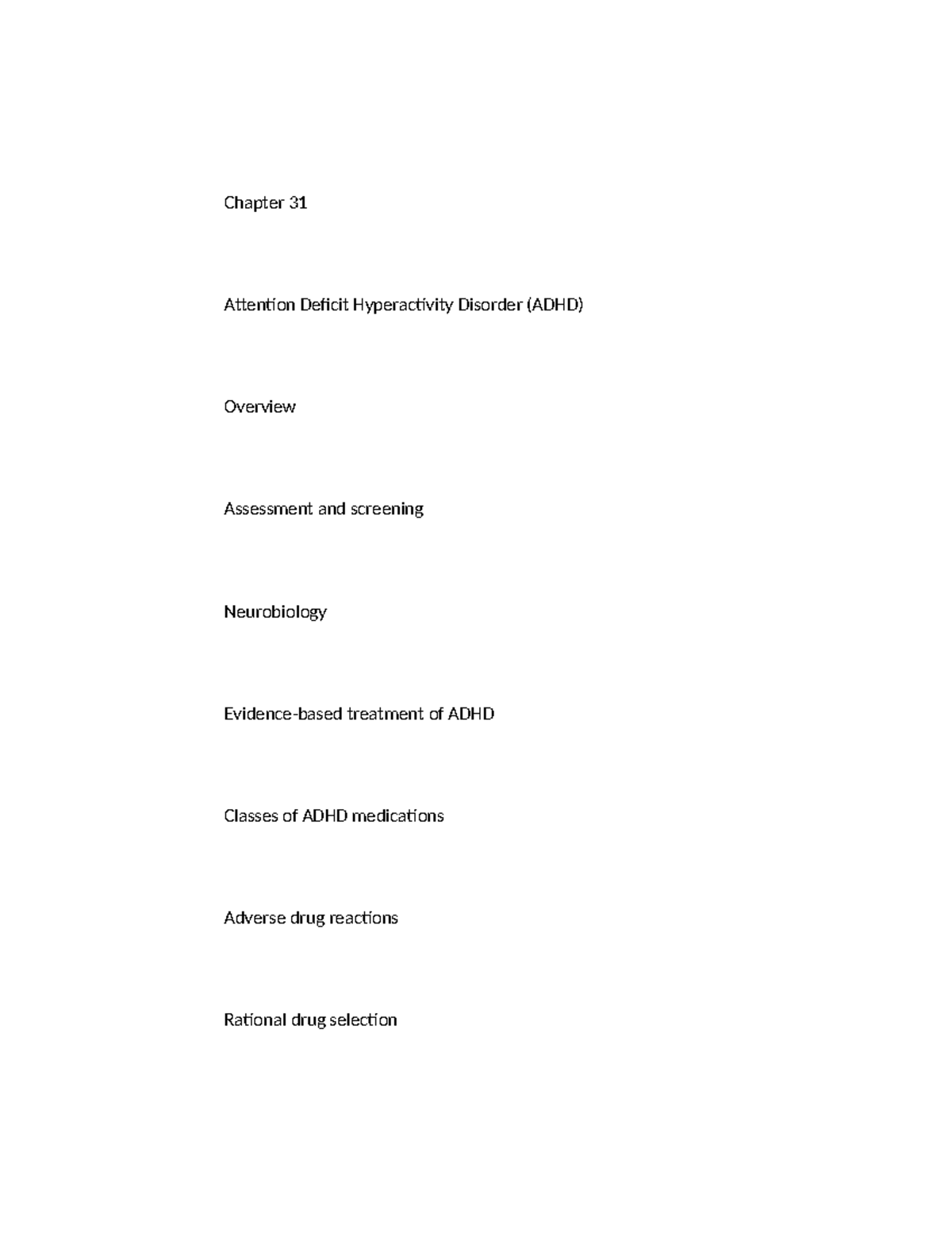 7-Chapter 31 - chapter 31 - Chapter 31 Attention Deficit Hyperactivity ...