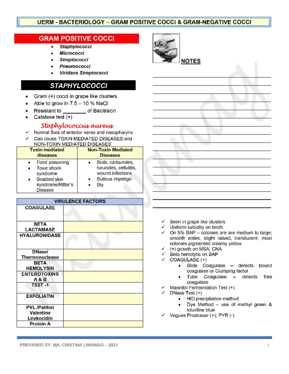 Bacteriology Lecture Notes by Doc Liwanag - Medical Laboratory Science ...