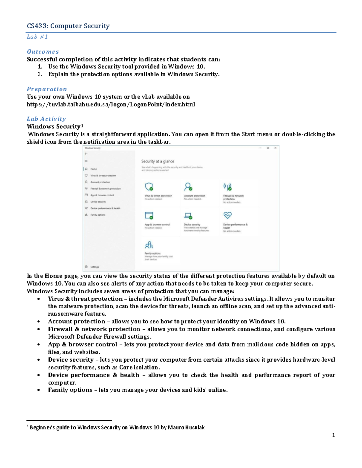 CS433-lab1 - lab1 from chapter one of Security in Computing course - CS433: Computer Security ...