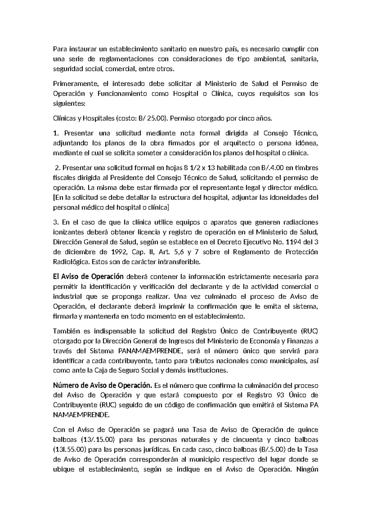Aspectos legales - ADM - uy0phi - Para instaurar un establecimiento ...