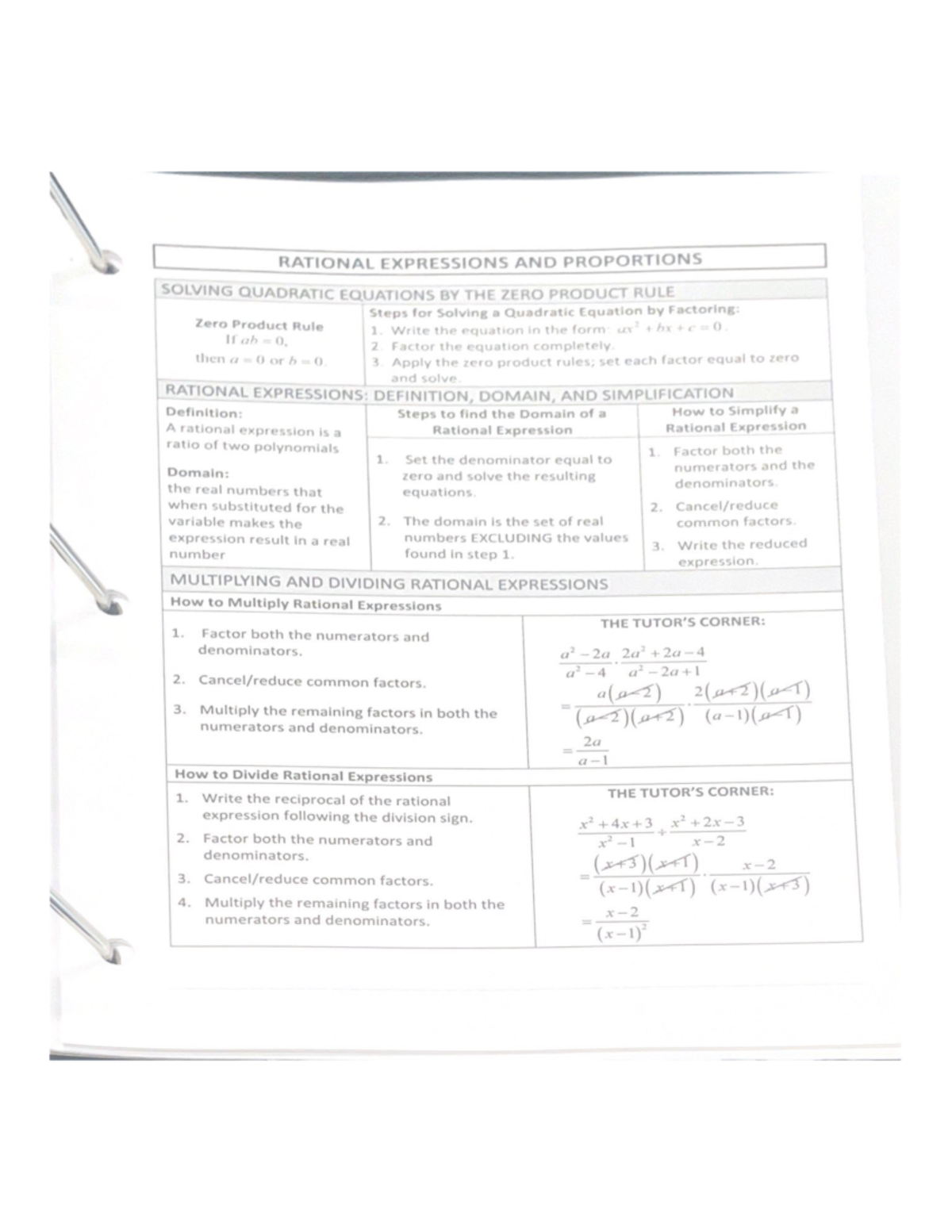 Rational Expressions AND Proportions - MAT0057 - Studocu