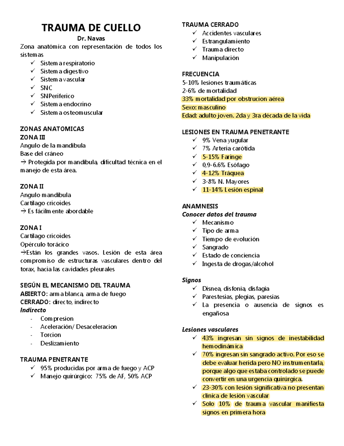 07 Trauma DE Cuello Dr. Orlando Navas Quintero - TRAUMA DE CUELLO Dr ...