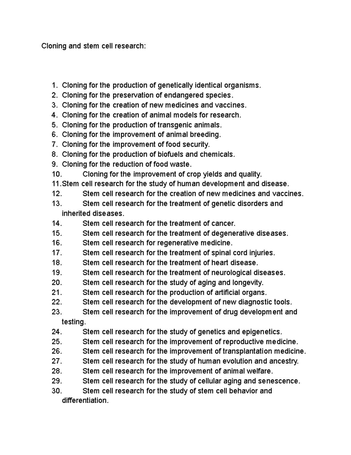 Cloning and stem cell research - Cloning and stem cell research ...