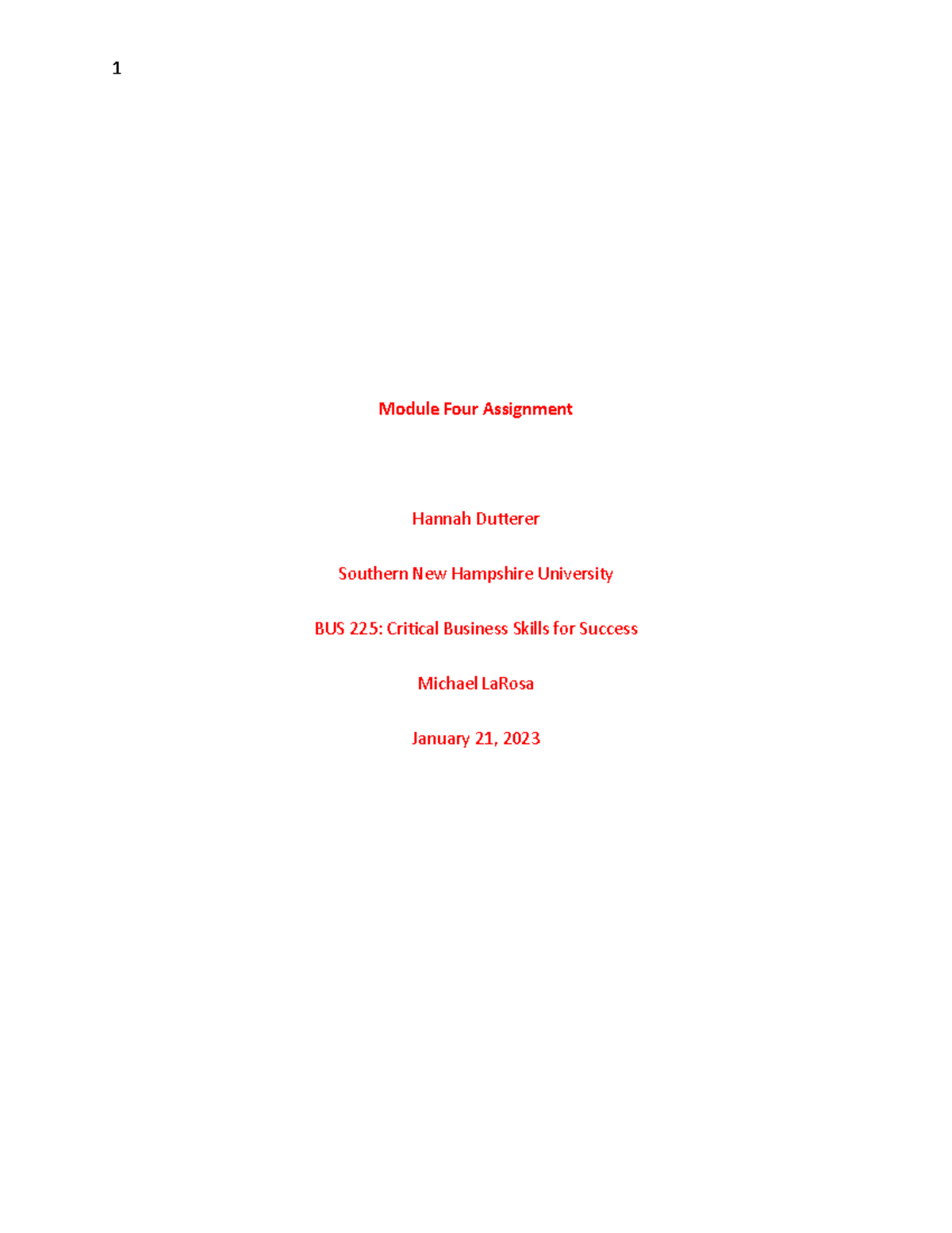 BUS225 Module Four Assignment - Module Four Assignment Hannah Dutterer ...