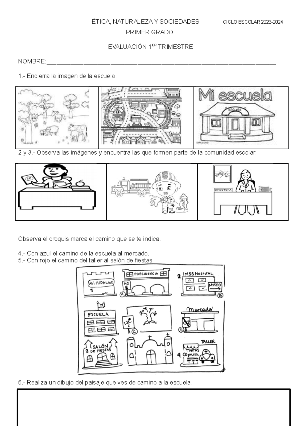 Examenes 1 trimestre Etica - ÉTICA, NATURALEZA Y SOCIEDADES CICLO ESCOLAR 2023- PRIMER GRADO ...