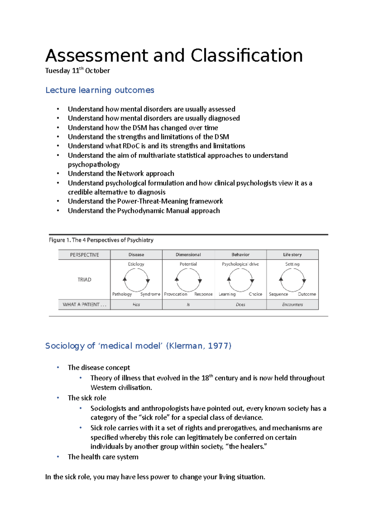 W3 Assessment and Classification - Assessment and Classification ...
