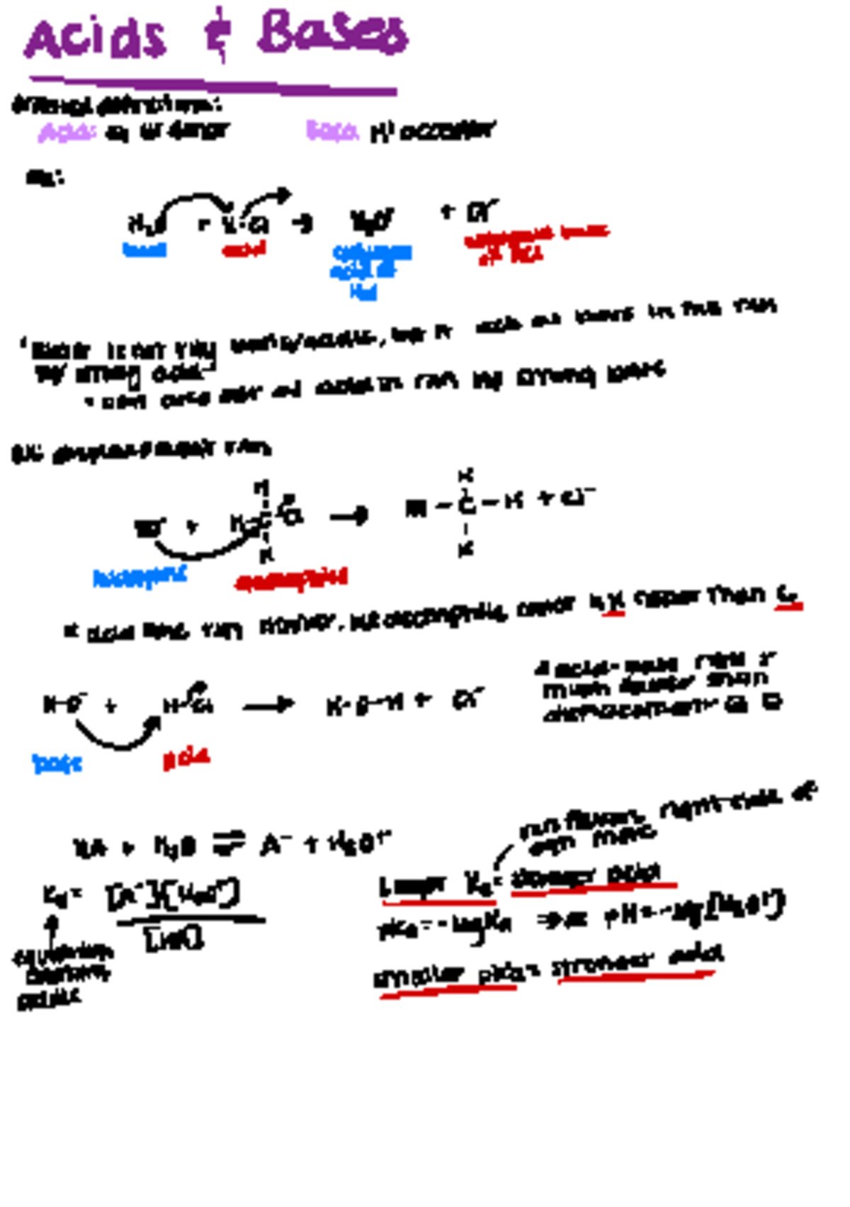 L. 6 - Lecture Notes - Acids & Bases Bronsteddecin#: Acid : an Ht donor ...