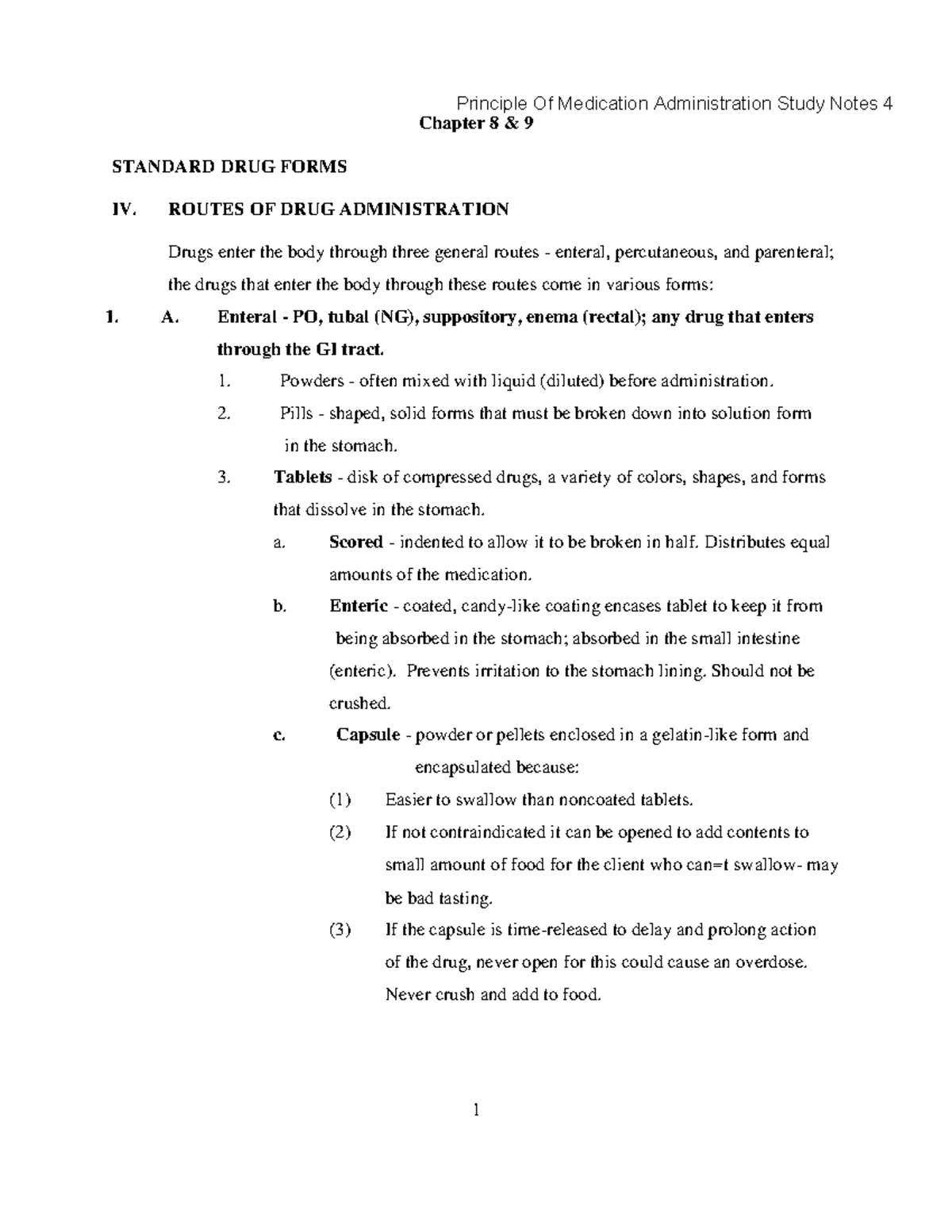 Study+Notes+4+Drug+Administration+Standard+Drug+Forms+and+Injections ...