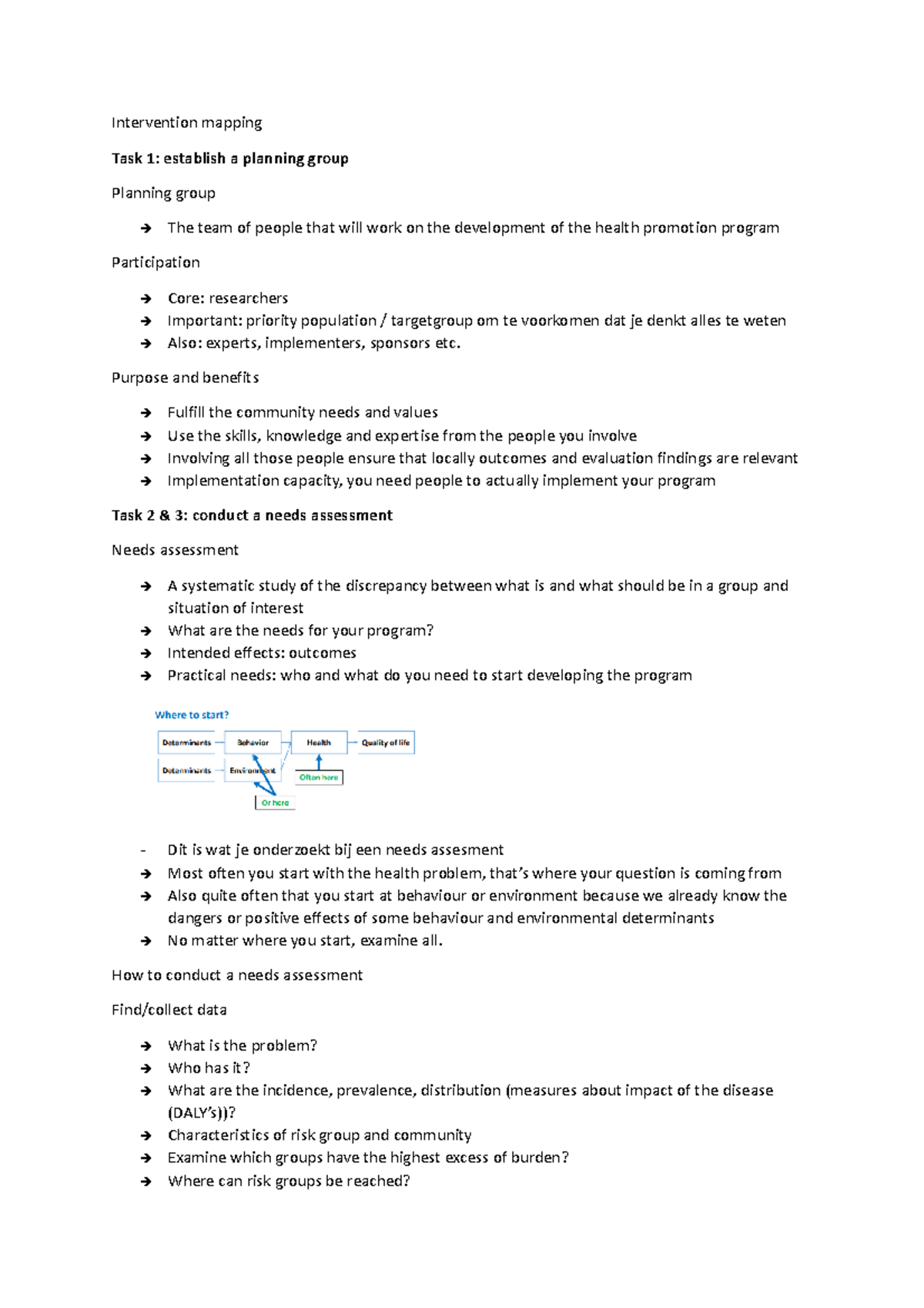 Intervention mapping task 1 tm 4 - Intervention mapping Task 1 ...