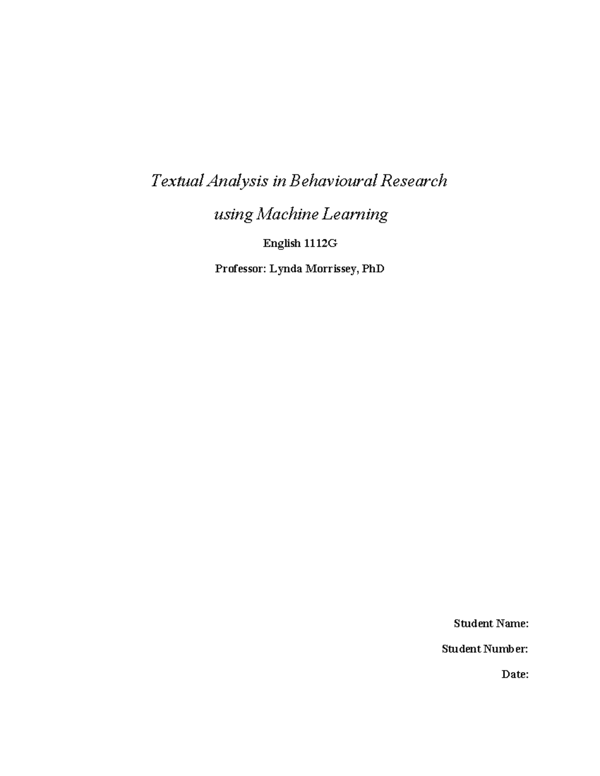 Final Report - Example 2 - Textual Analysis in Behavioural Research ...