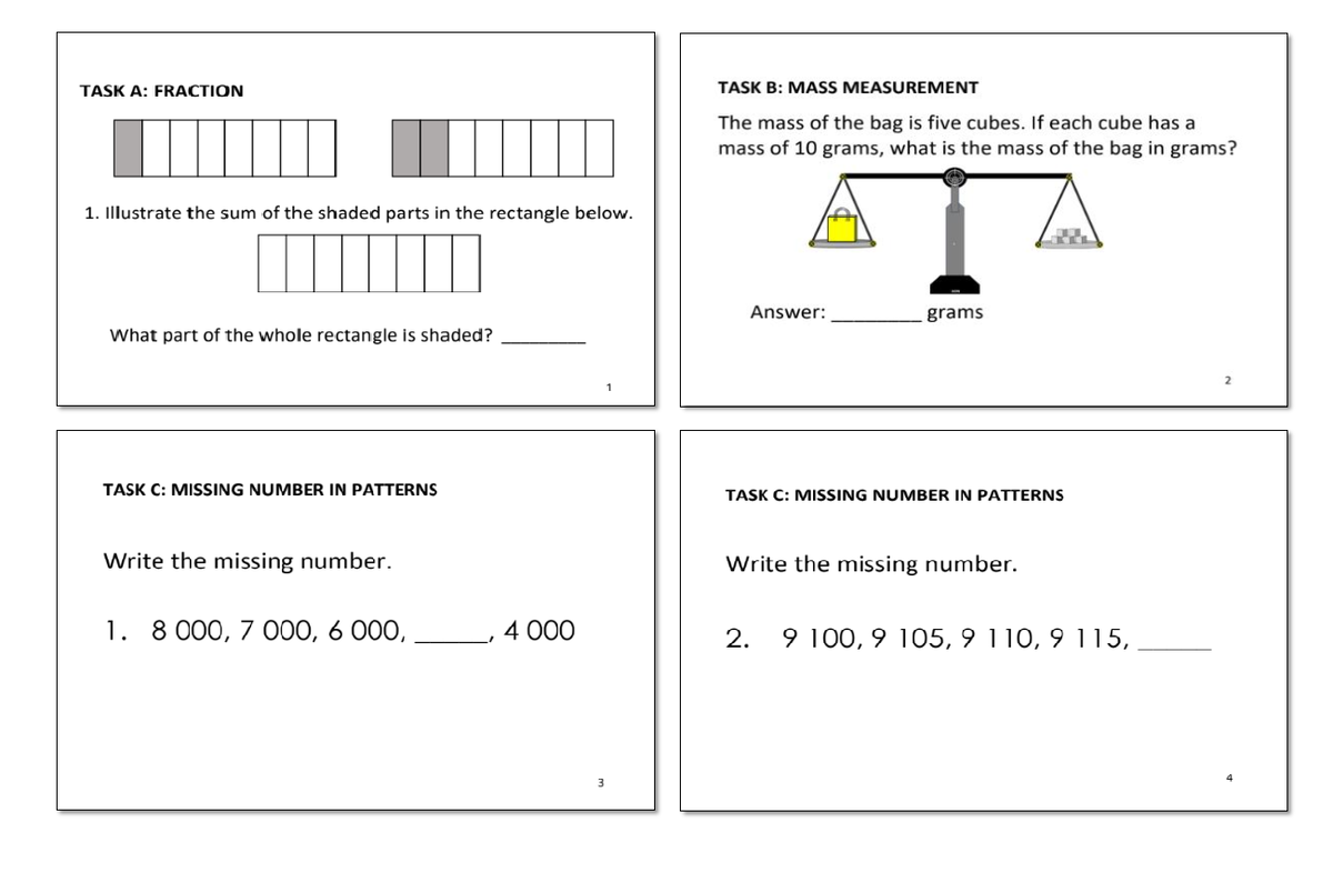 Learners-Kit-RMA - math - TASK A: FRACTION TASK B: MASS MEASUREMENT The ...