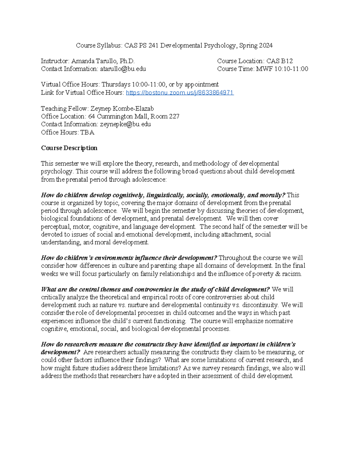 PS 241 Hub Syllabus 2024 student - Course Syllabus: CAS PS 241 ...