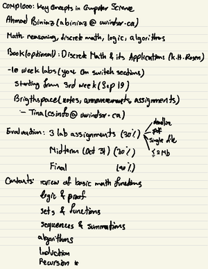 COMP 1000-Lab 6 - unmarked - COMP1000: Key Concepts in Computer Science—Lab 6 Instructions: This ...