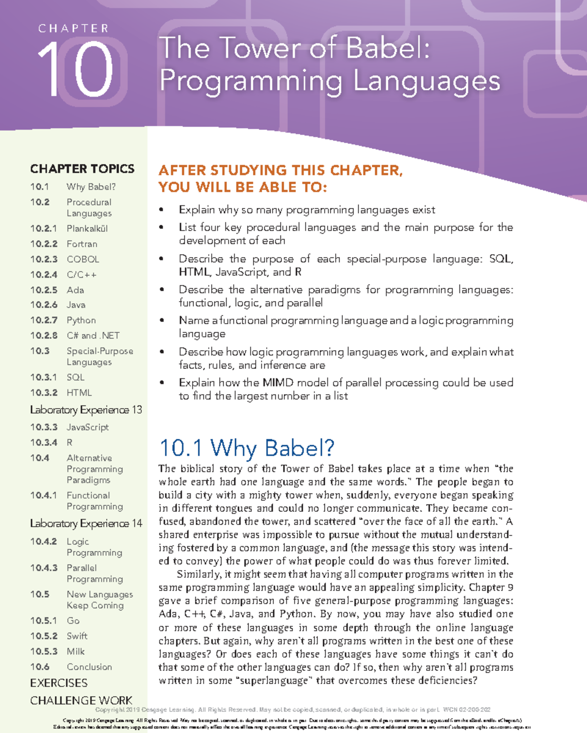 Invitation to Computer Science Ch 10 - The Tower of Babel: Programming ...