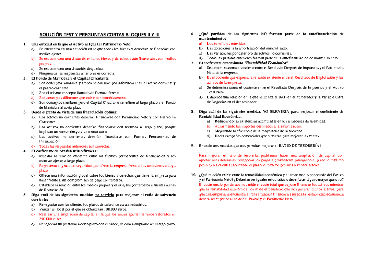 Examen Test - de clase - SOLUCIÓN TEST Y PREGUNTAS CORTAS BLOQUES II Y ...