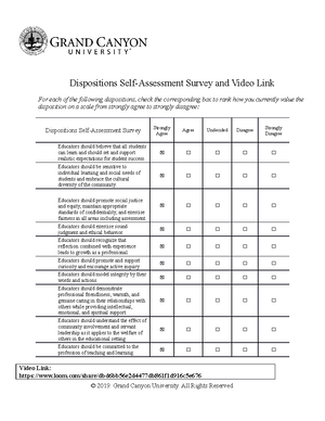 SEC-201-T2-RS-Dispositions Self-Assessment Survey - Dispositions Self ...