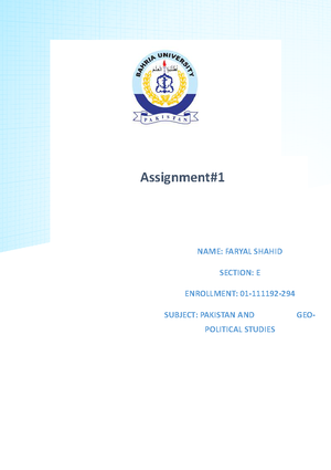 Assignment-GEO - ASSIGNMENT : HASHAM BIN NAEEM (033 ...