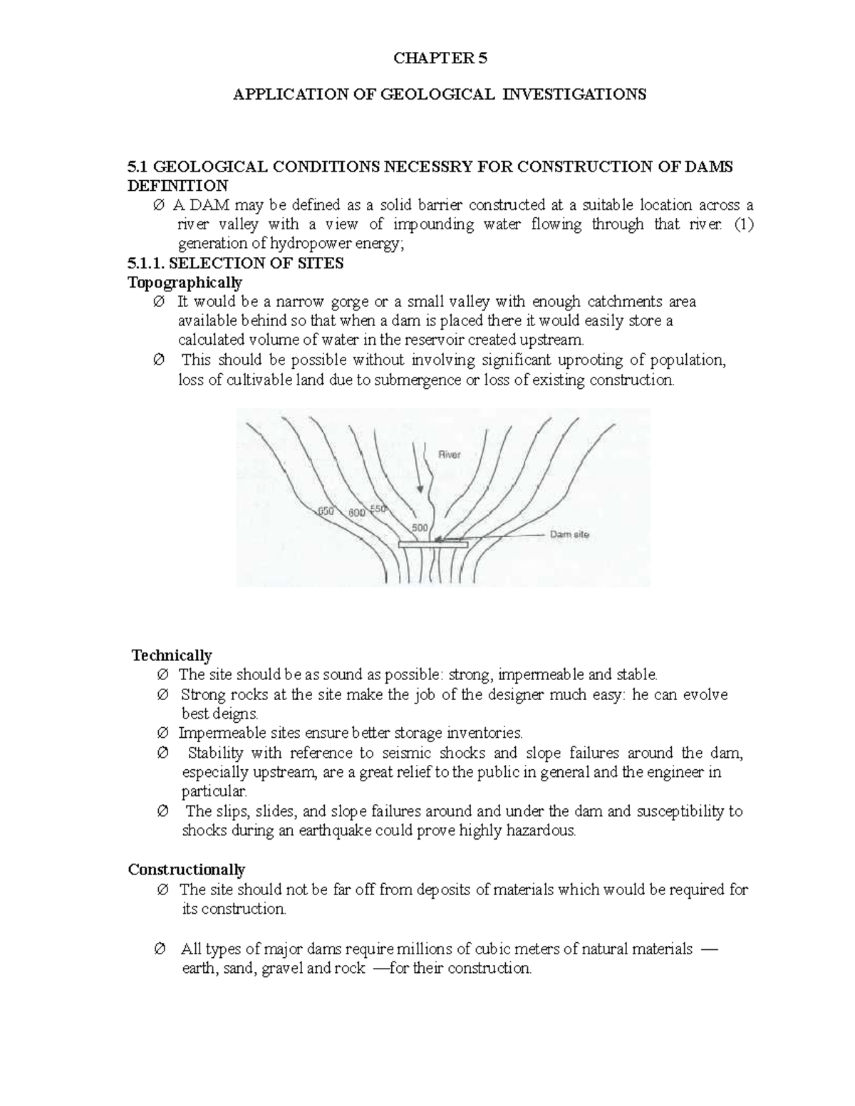 Engineering geology - CHAPTER 5 APPLICATION OF GEOLOGICAL ...