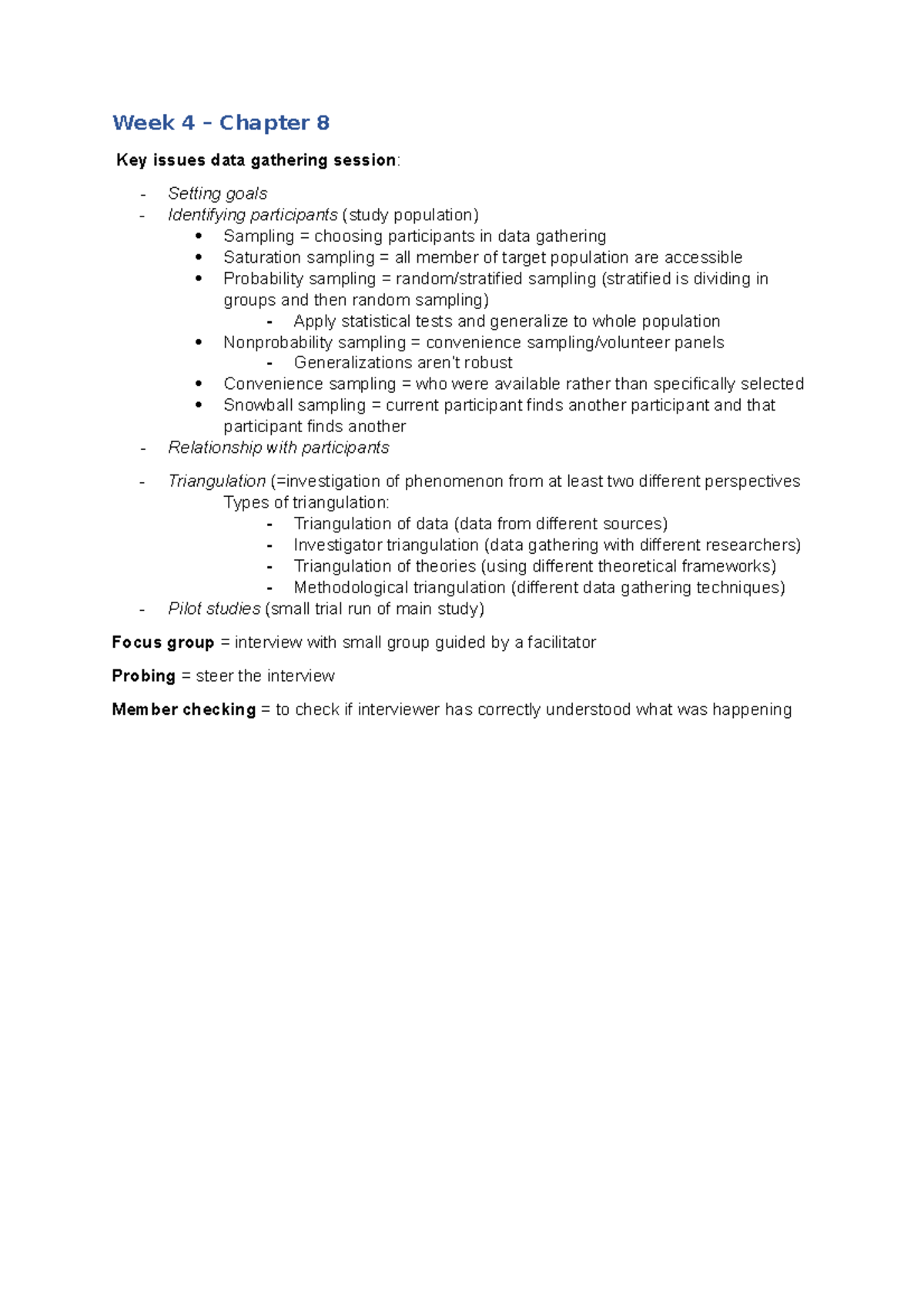 Week 4 ucd - week 4 goals - Week 4 – Chapter 8 Key issues data ...