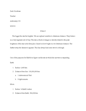 ASTR101 Midterm Study Guide - Mid-term Practice What is the meaning of the following words ...