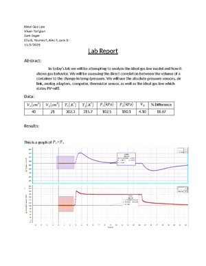 Heat of Fusion of Water Lab report - Heat of Fusion of Water Viken ...