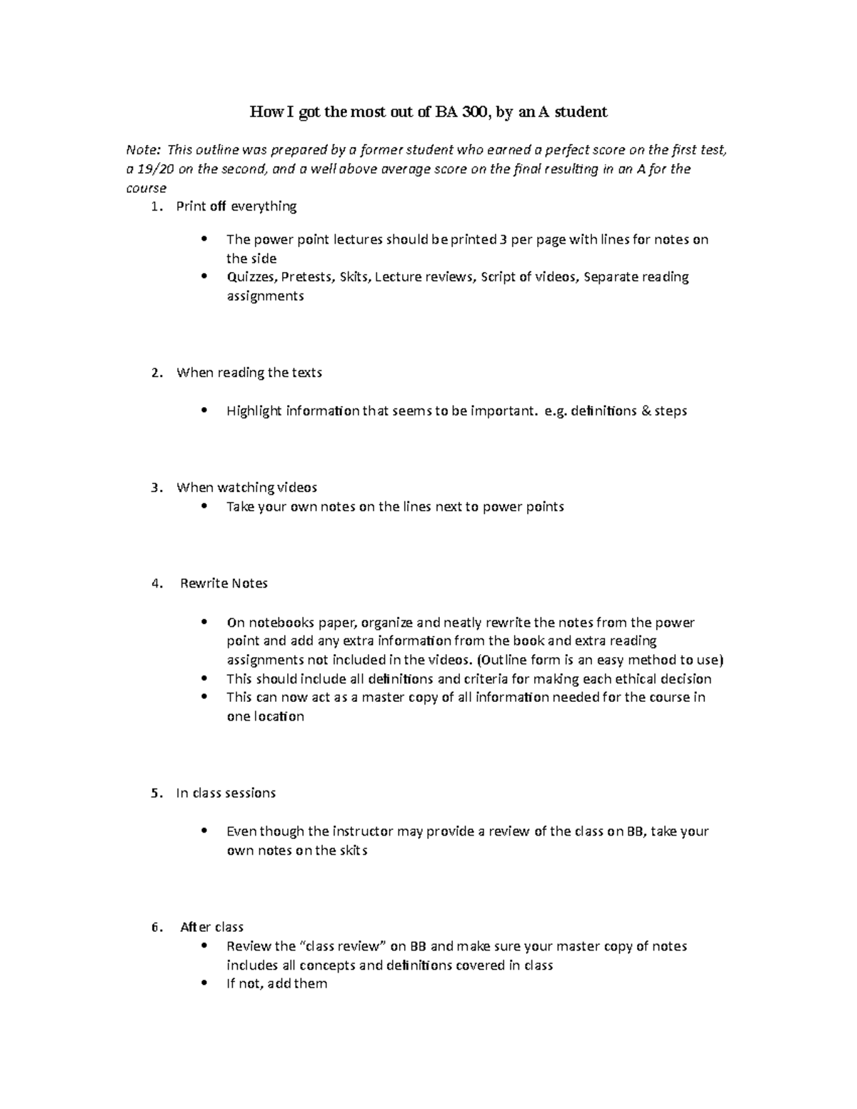 Getting the Most from BA 300 - How I got the most out of BA 300, by an ...