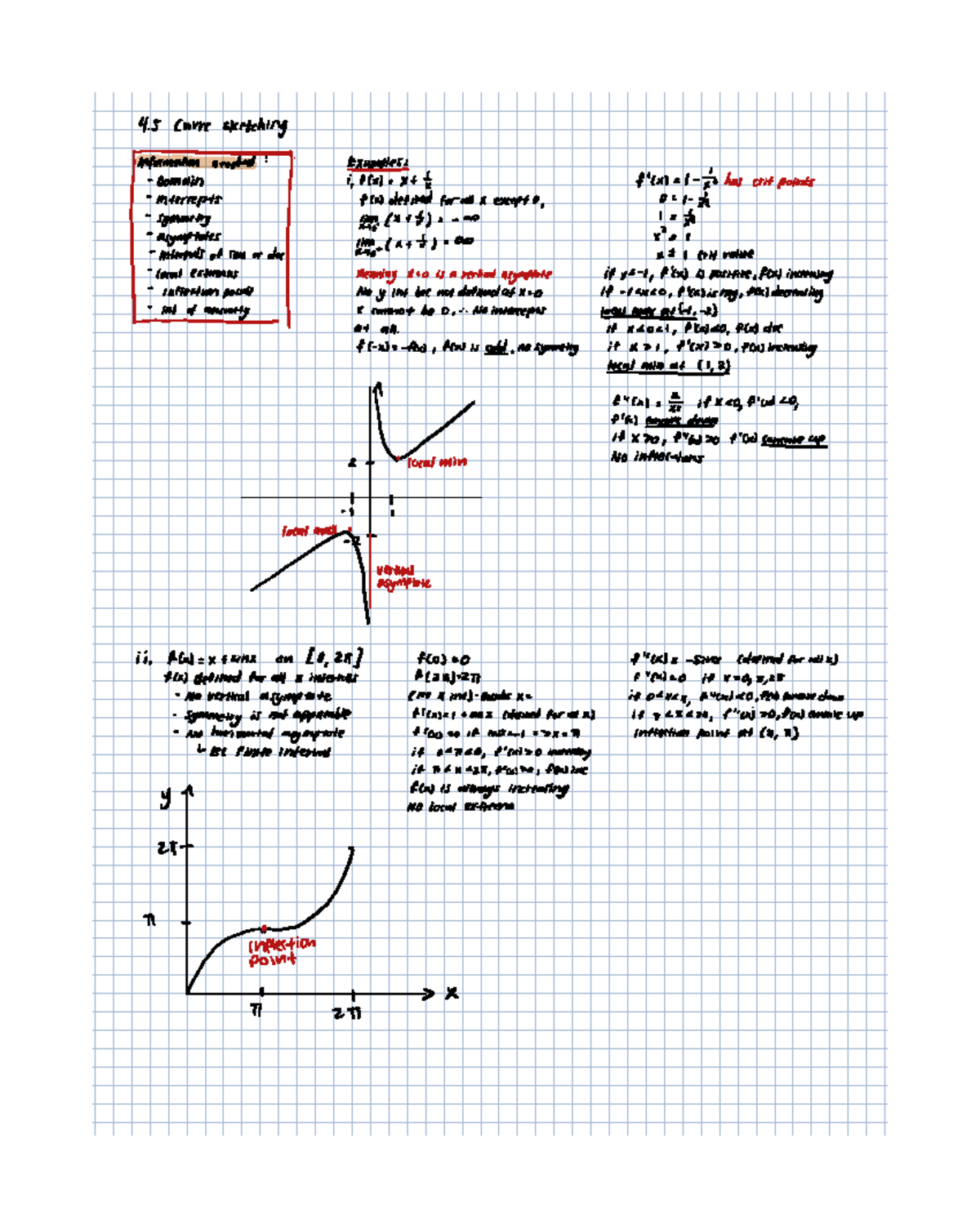 Lecture 19 - curve sketching - MAT1320 - 4 Curve sketching Ñ interests ...