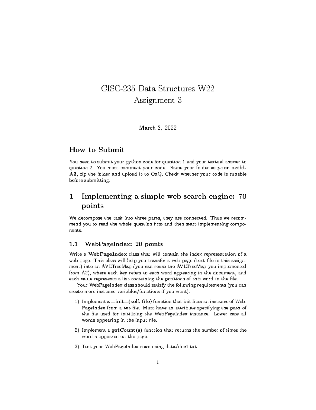 Cisc235 Assignment 3 On Priority Queues And Hash Tables Cisc 235 Data Structures W Assignment