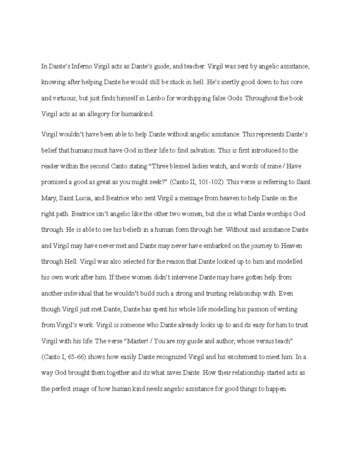 Dantes Inferno Essay - In Dante’s Inferno Virgil acts as Dante’s guide ...