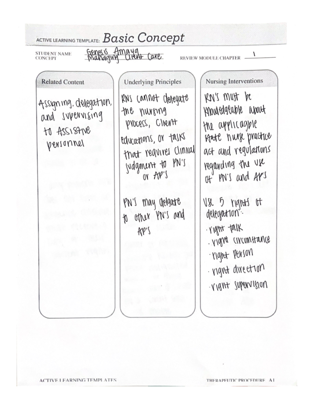 Active Learning Template Basic Concept - BIO111 - Studocu