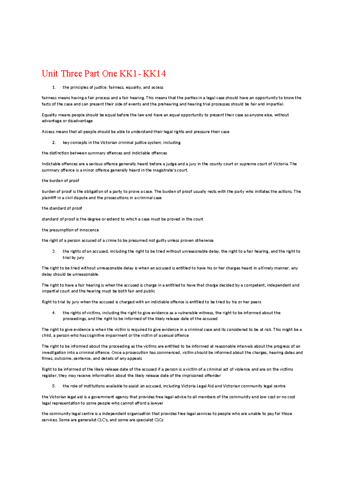 The principles of justice - Unit Three Part One KK1- KK the principles ...