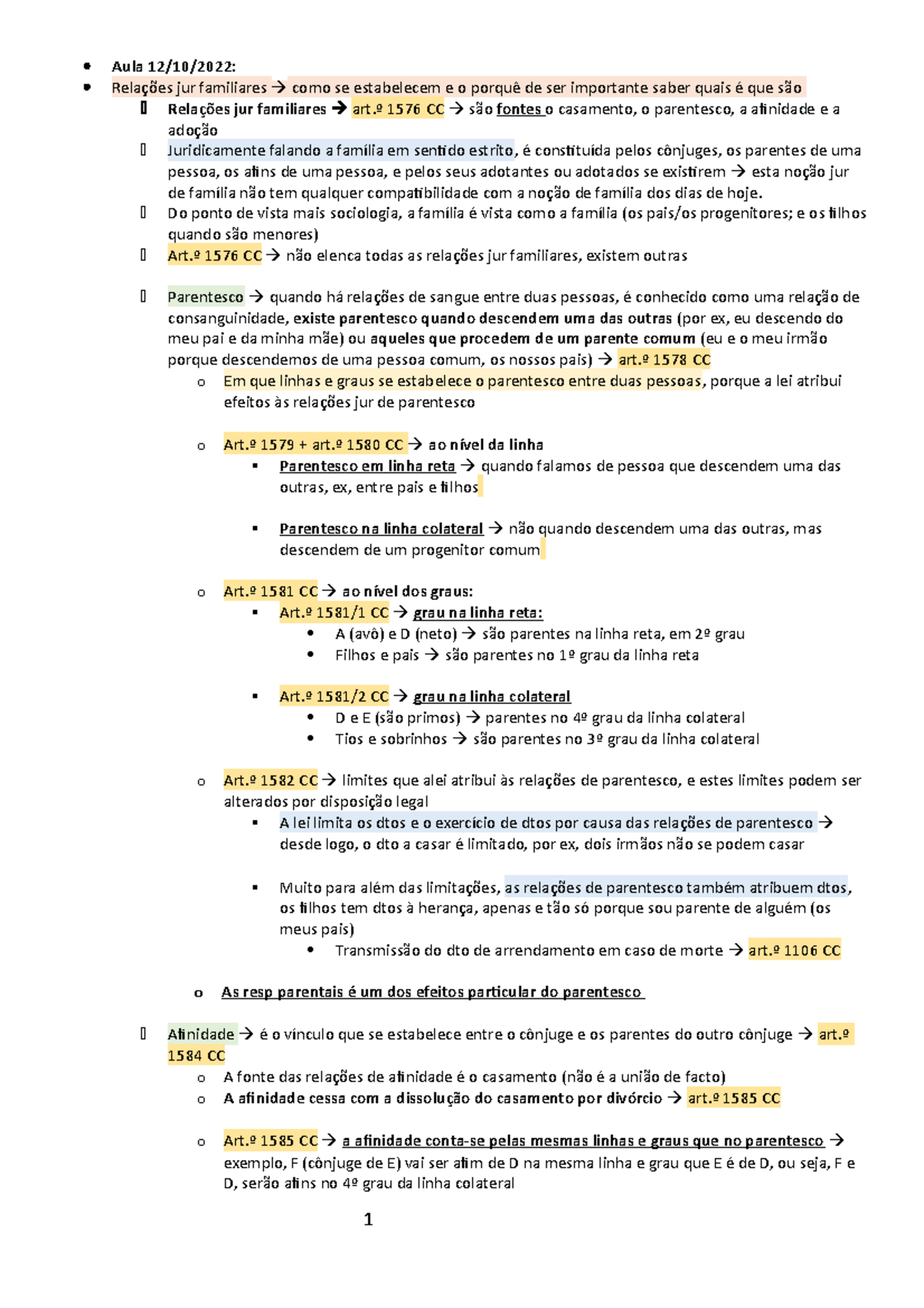 D. Família e das Sucessões TP - 1º semestre - Aula 12/10/2022: Relações ...
