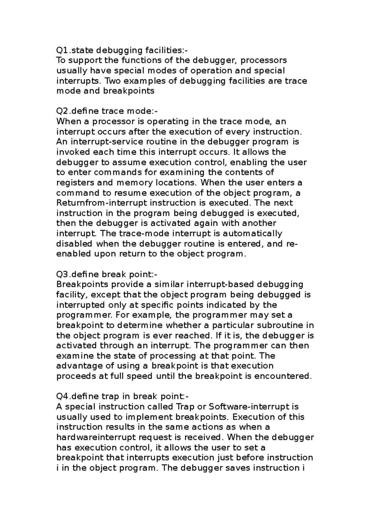 Coa4 - debugging facilities in computer architecture - KIIT University ...