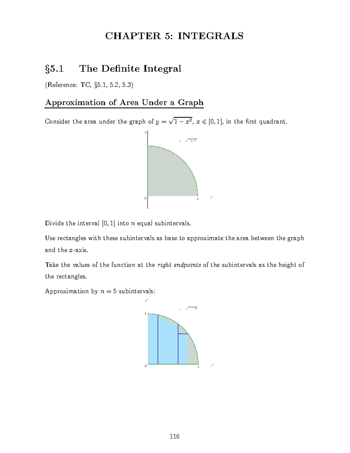 MA1102R 09chap5pt1 - Calculus - CHAPTER 5: INTEGRALS §5 The Definite ...