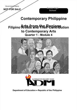 CPAR - Quarter 1 Module 1 - Contemporary Philippine Arts from the ...