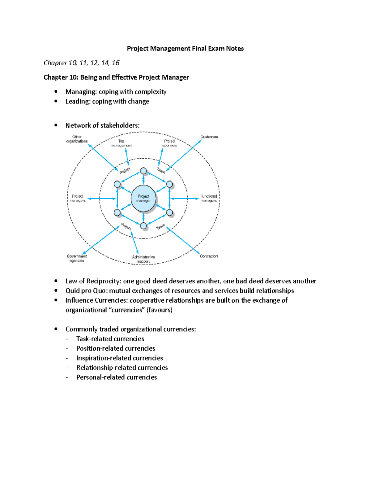 Project Management Final Exam Notes - Project Management Final Exam ...