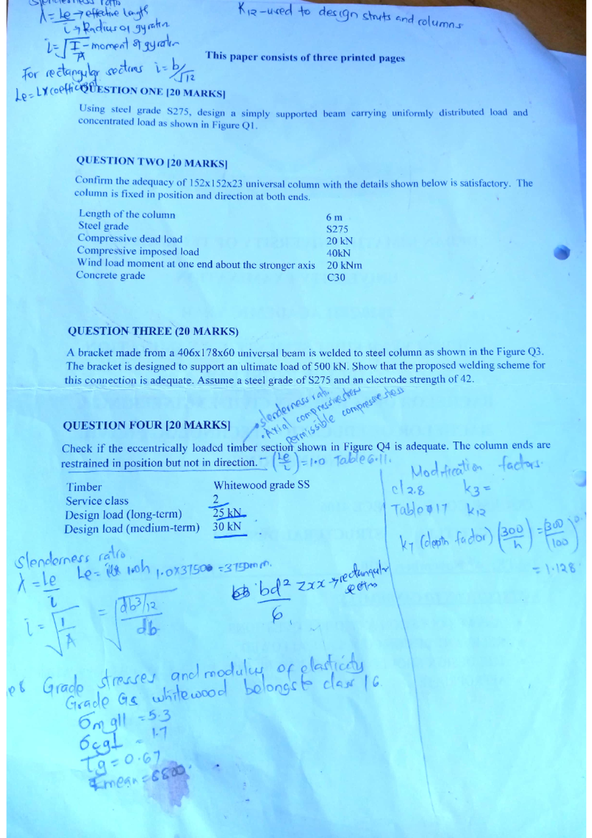 Design revision paper - Good - bachelor of science in civil engineering ...