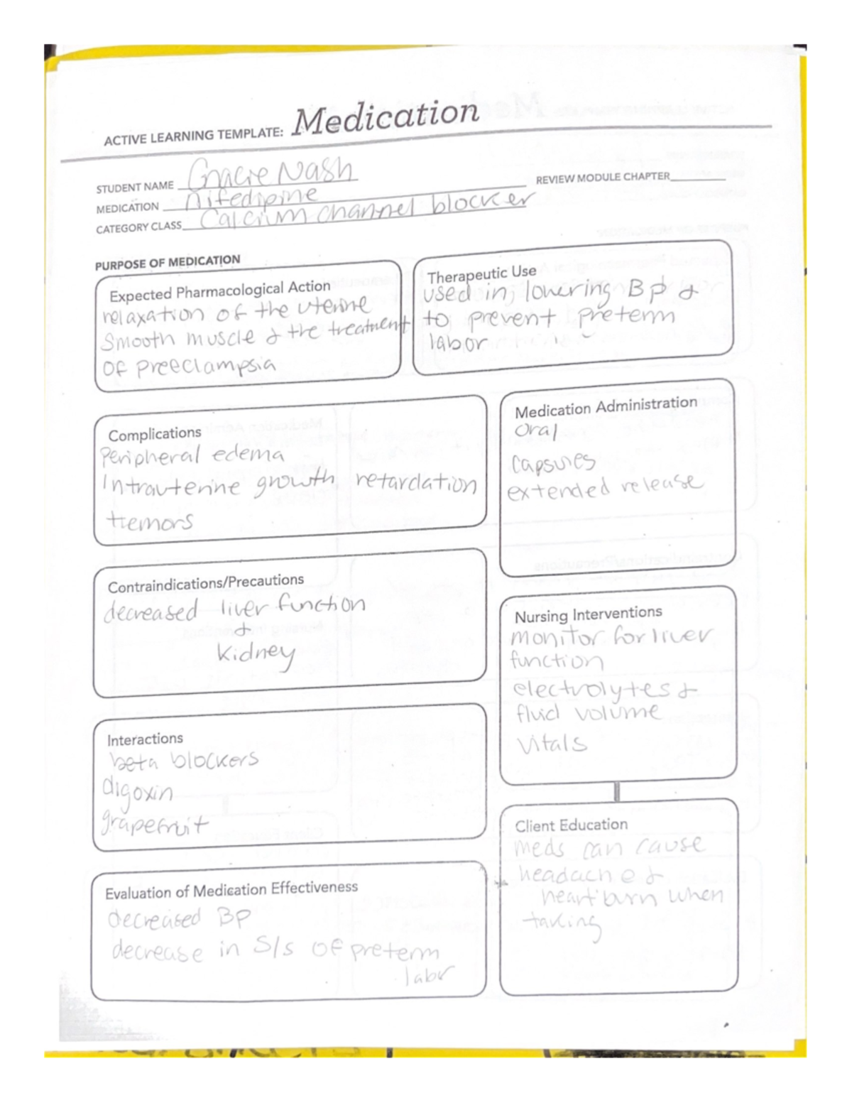 Med card 1 - MEDICAL CARD - NRSG 3192 - Studocu