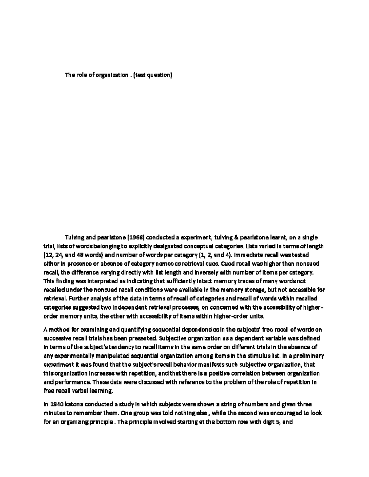 The Role of Organization - Warning: TT: undefined function: 32 Warning: TT: undefined function ...