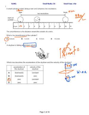 Physics: Forces, Momentum, Moments and Deformation - 1 Some physical ...
