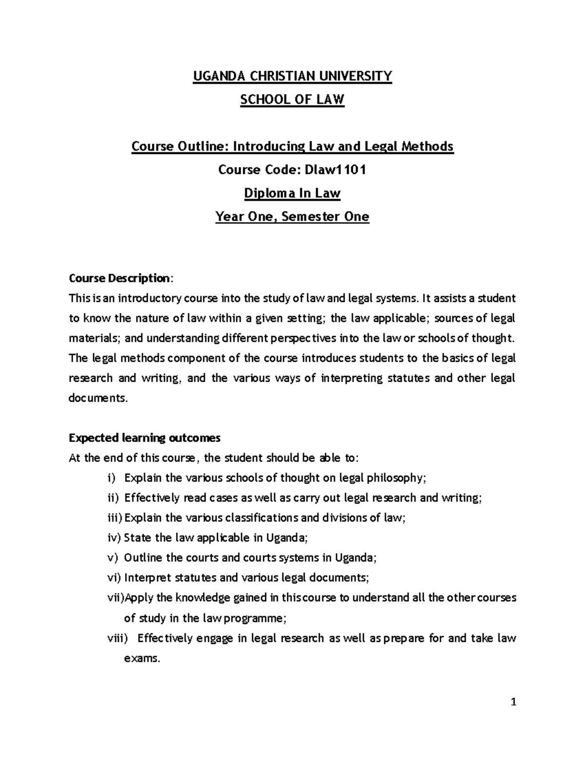 Introducing Law and Legal Methods - It assists a student to know the ...