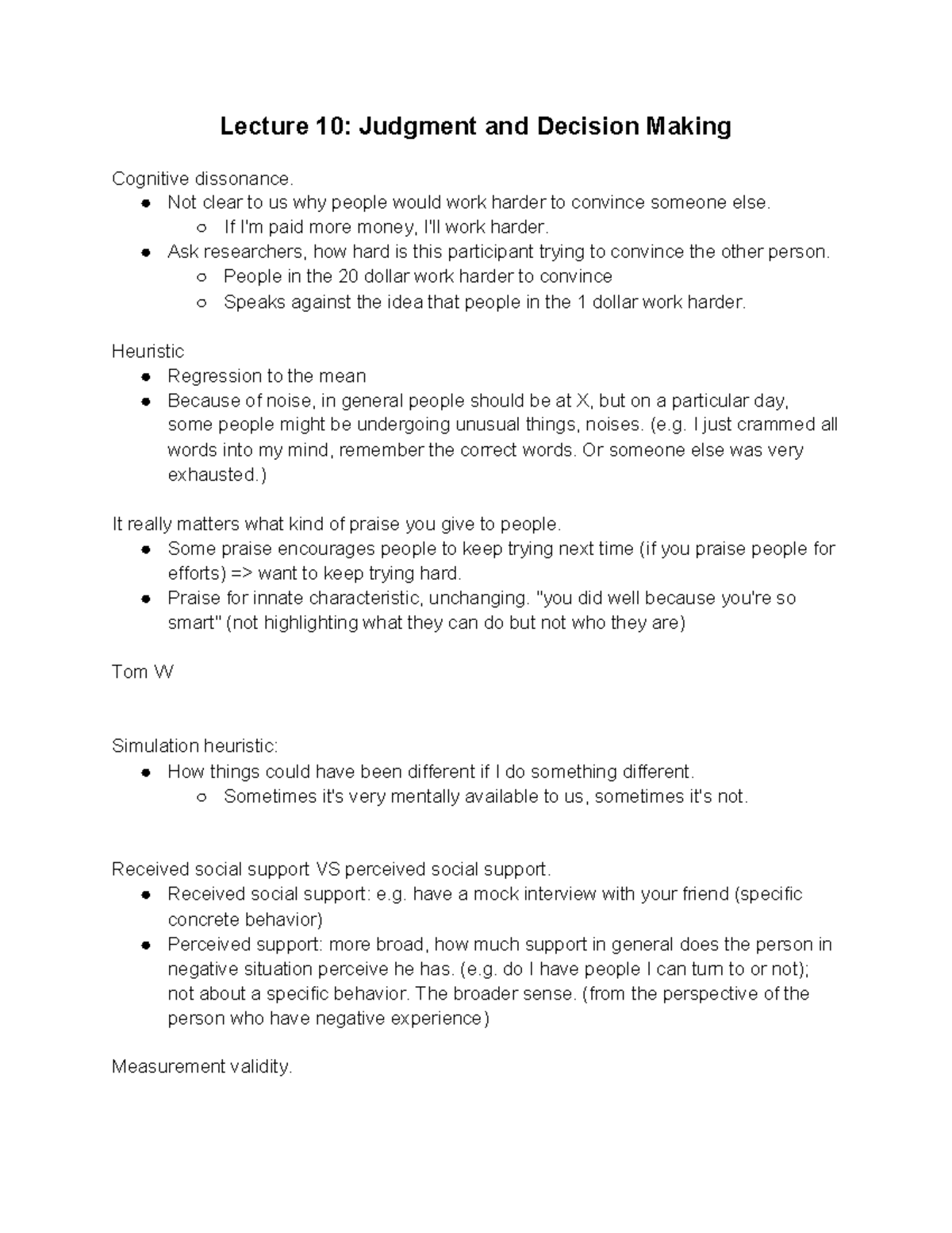 2019- Psycun 2640 Introduction To Social Cognition-lecture notes ...
