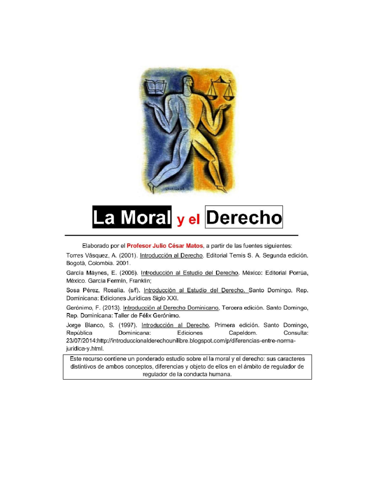 La moral y el derecho - Introducción al derecho - Studocu