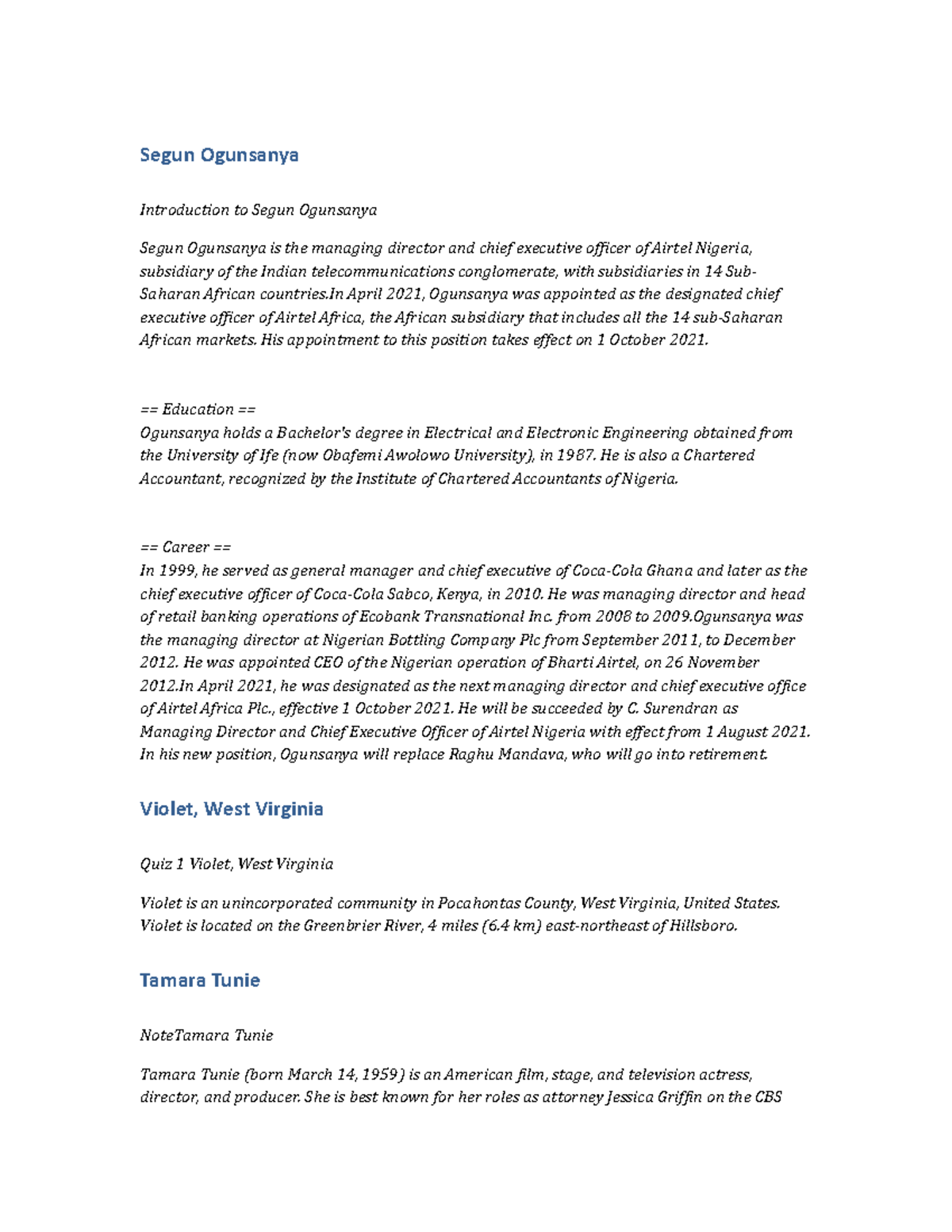 HIST123 Lab Report Segun Ogunsanya - Segun Ogunsanya Introduction to ...