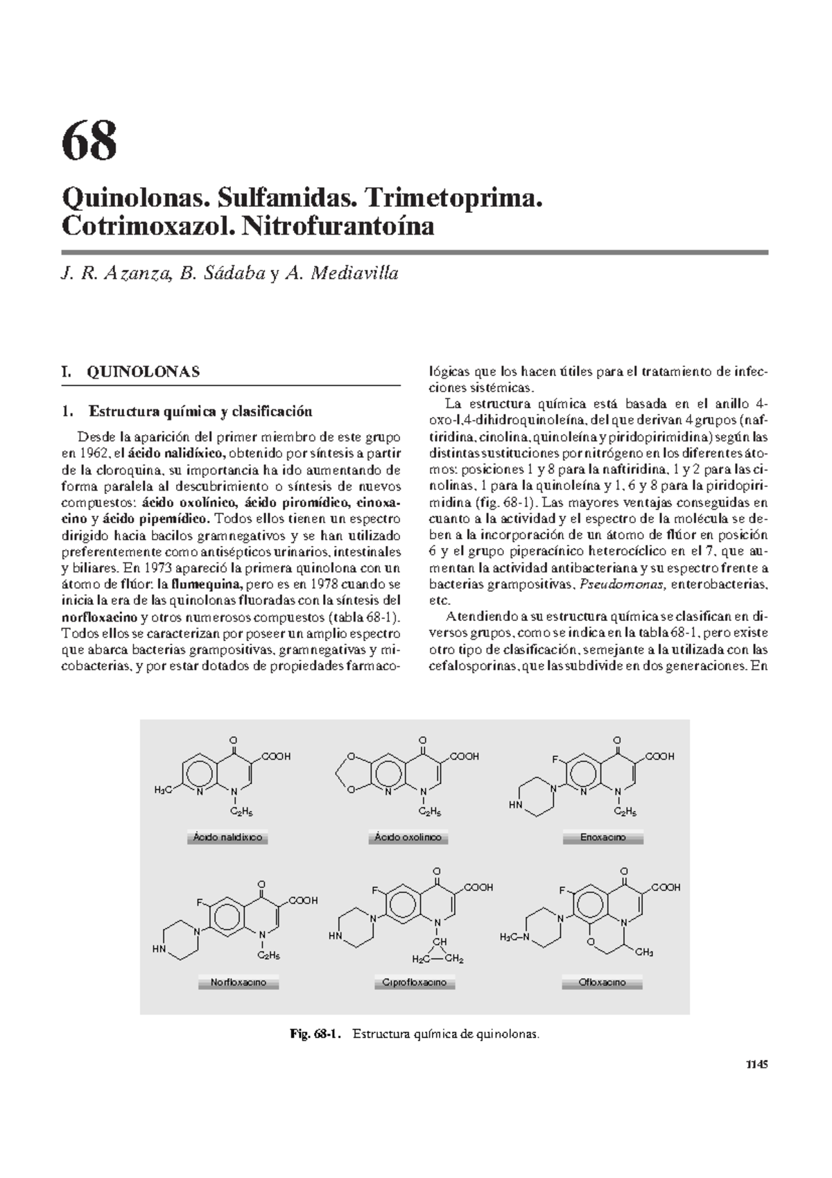 Sulfamidas y Trimetoprima - I. QUINOLONAS 1. Estructura química y ...